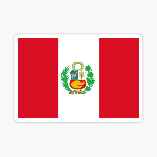 "Peruvian Flag" Sticker by SimplyPride | Redbubble