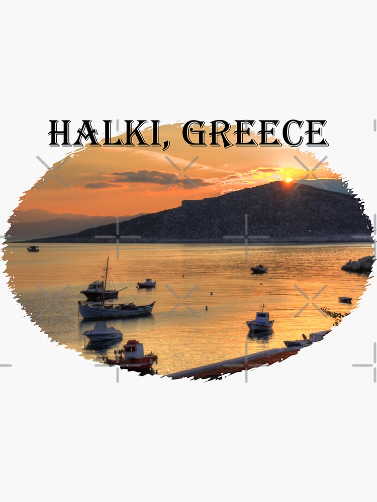 "Halki Sunrise (version 1)" Sticker for Sale by tomg | Redbubble