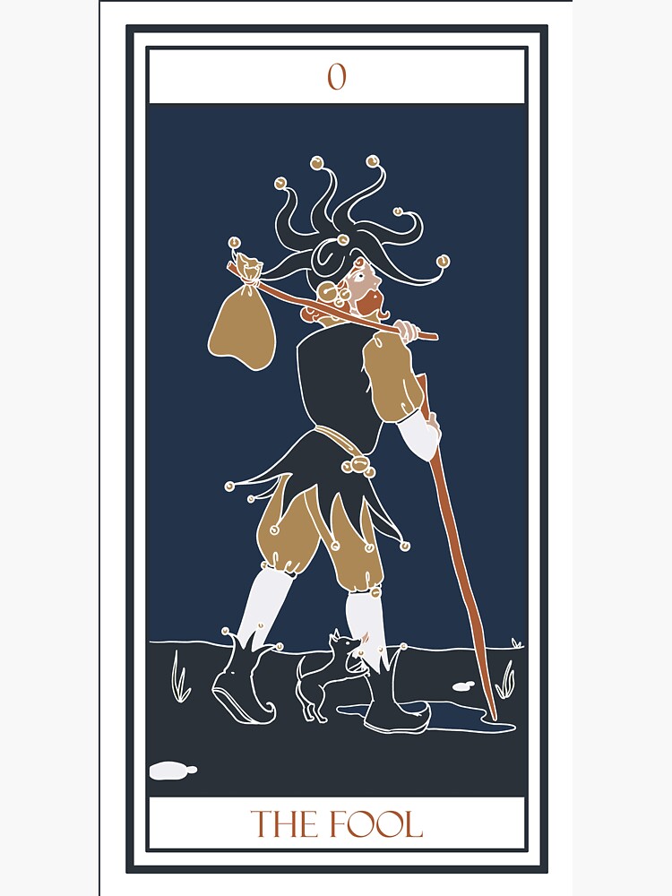"THE FOOL" Sticker for Sale by AnncPac | Redbubble