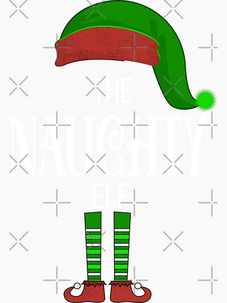 "The Naughty Elf from the Elf Squad Family Pajamas " Sticker by ...