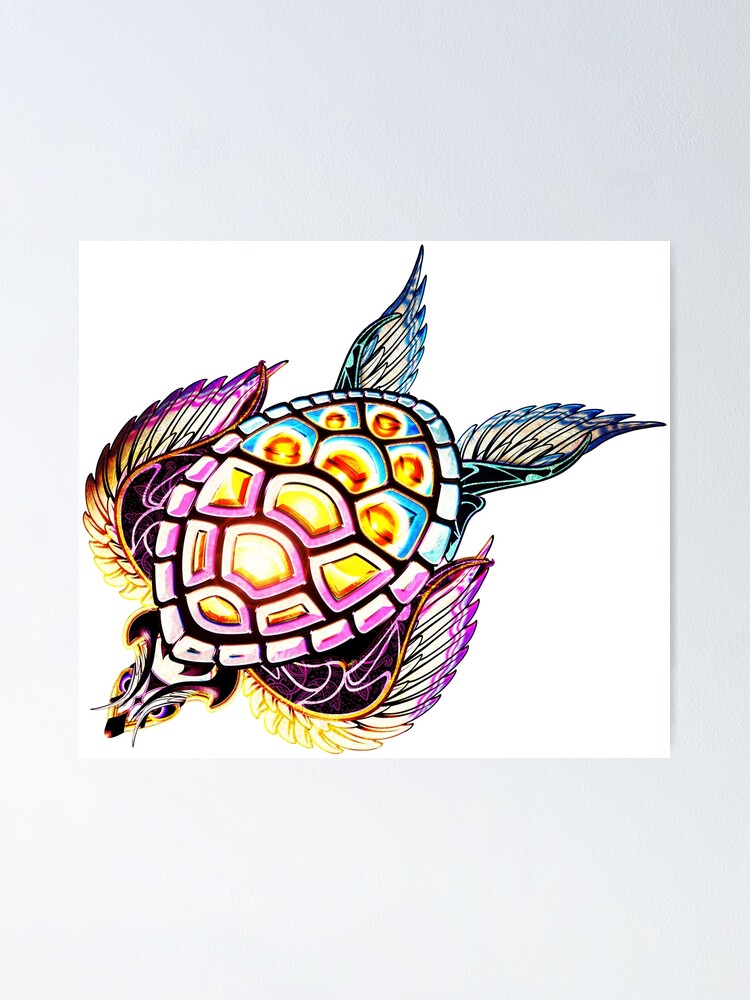 "Angel Turtle" Poster by StunningCupid | Redbubble