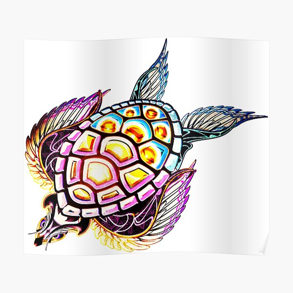 "Angel Turtle" Poster by StunningCupid | Redbubble