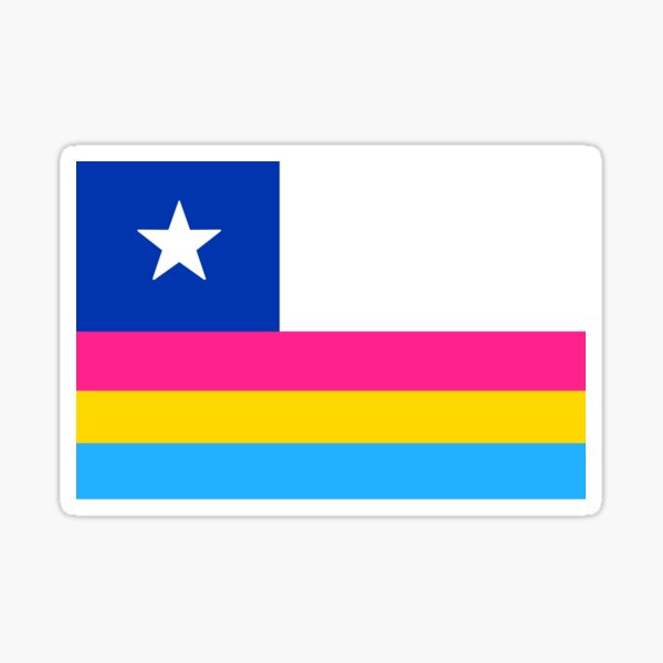 "Chilean Pan Flag" Sticker for Sale by SimplyPride | Redbubble