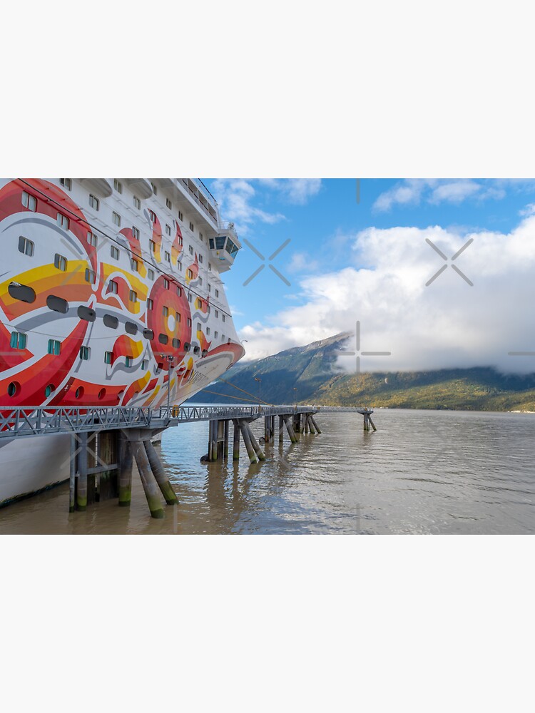 "Norwegian (NCL) Sun Cruise Ship in Skagway" Sticker for Sale by ...