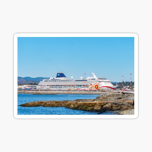 "Norwegian (NCL) Sun Cruise Ship in Victoria" Sticker for Sale by ...