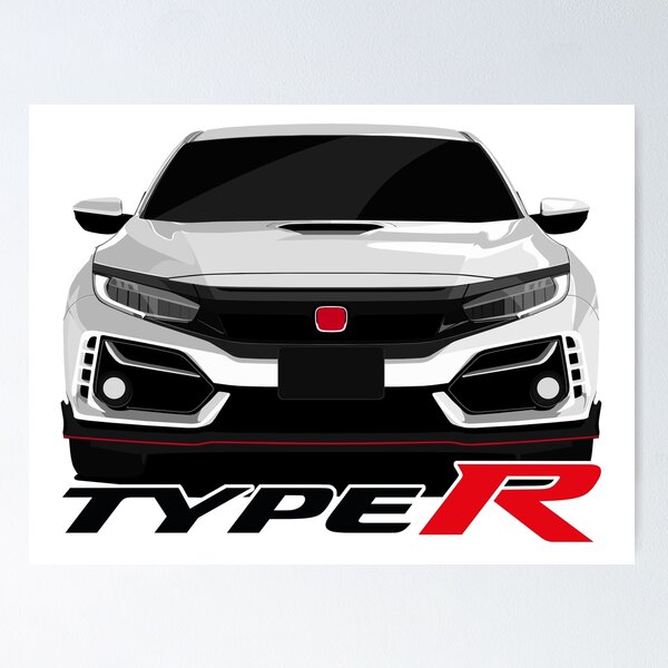 "Honda Civic Type R" Poster for Sale by AUTO-ILLUSTRATE | Redbubble