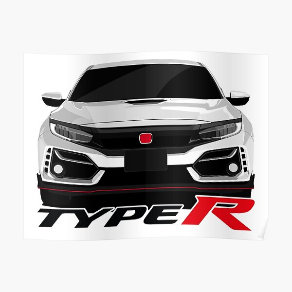 "Honda Civic Type R" Poster by AUTO-ILLUSTRATE | Redbubble