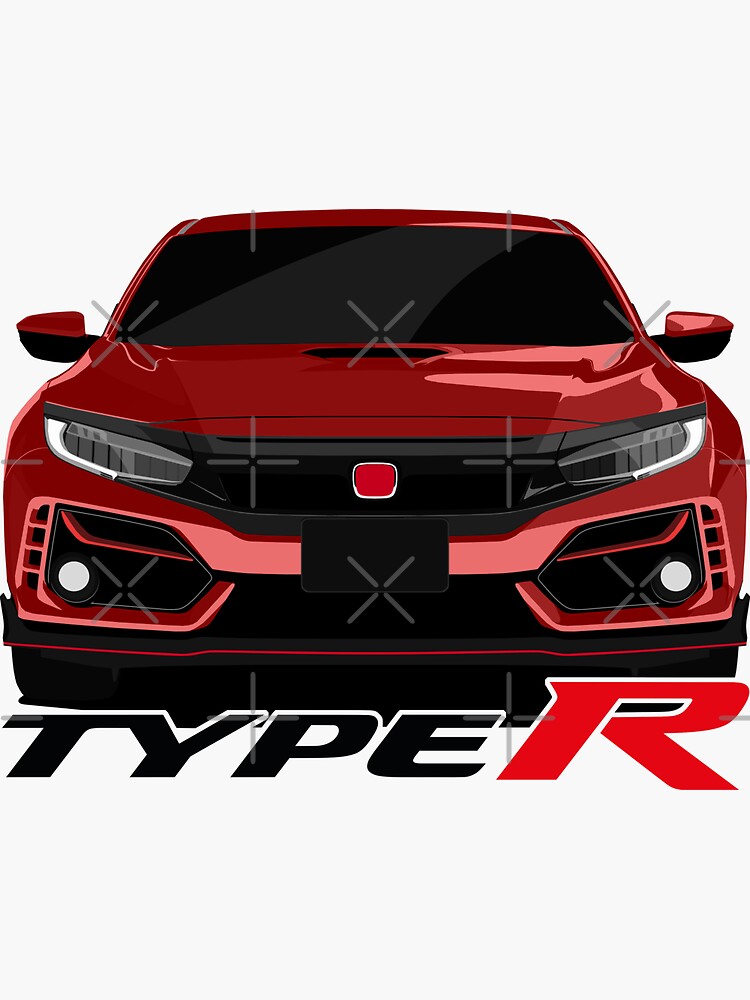 "Honda Civic Type R" Sticker by AUTO-ILLUSTRATE | Redbubble
