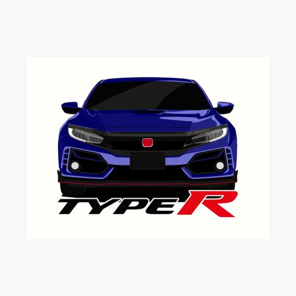 "Honda Civic Type R" Art Print for Sale by AUTO-ILLUSTRATE | Redbubble