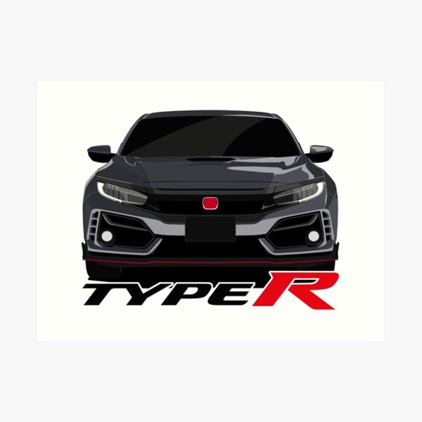 "Honda Civic Type R" Art Print for Sale by AUTO-ILLUSTRATE | Redbubble