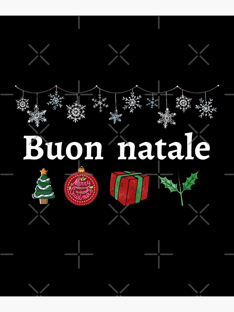 "Merry Christmas in italian Buon Natale " Sticker for Sale by mikoala50 ...