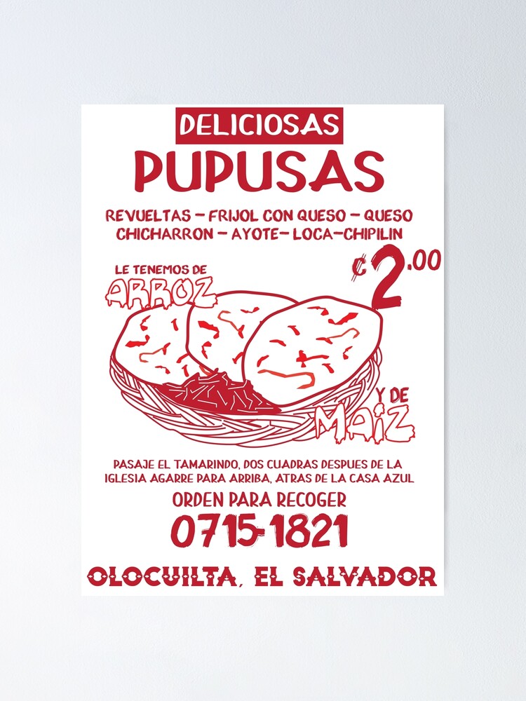 "Pupusas El Salvador Vintage" Poster for Sale by rodrigoescmejia ...