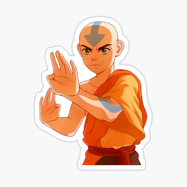"Avatar Aang" Sticker for Sale by MrEvan | Redbubble