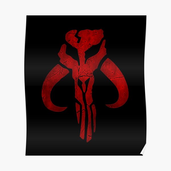 "mando logo red" Poster for Sale by slanrokano | Redbubble