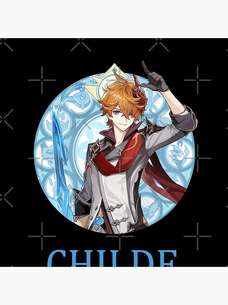 "Genshin Impact - Childe Hydro Bow Character" Pin by Krimsy | Redbubble