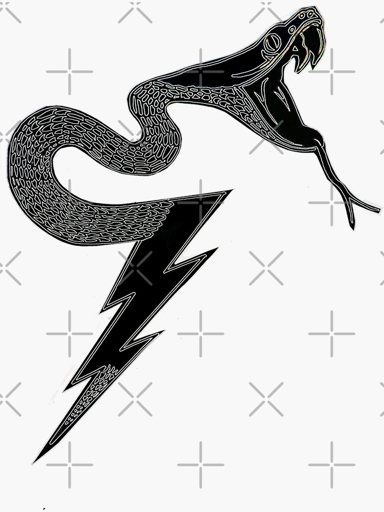 "Lightning Snake" Sticker by PabloPKasso | Redbubble