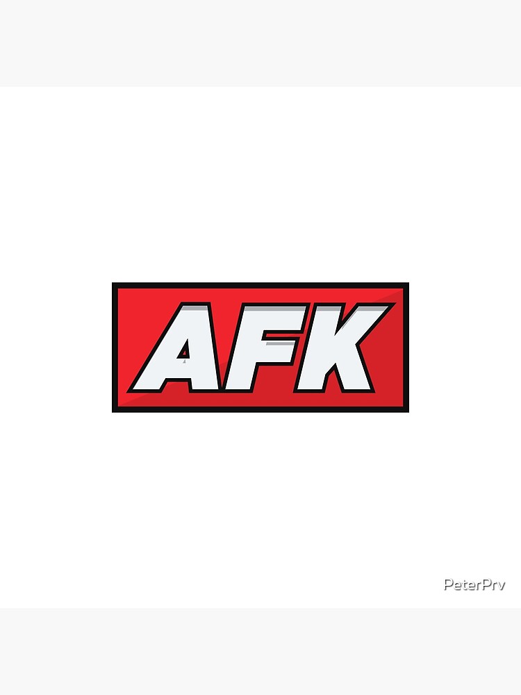 "AFK Away From Keyboard Red Logo" Photographic Print for Sale by ...