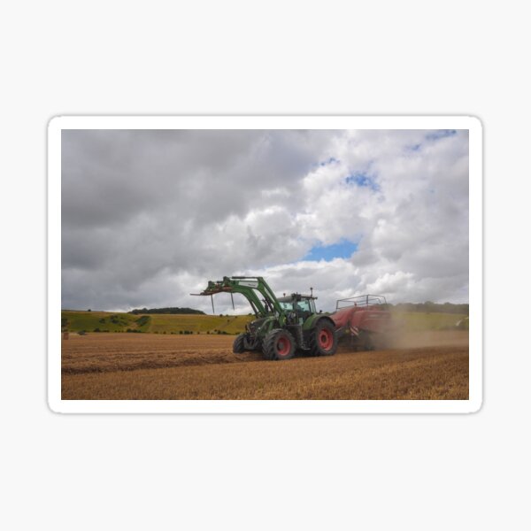 "Fendt 724 and Massey Ferguson Baler" Sticker for Sale by AgriPhotoUK ...