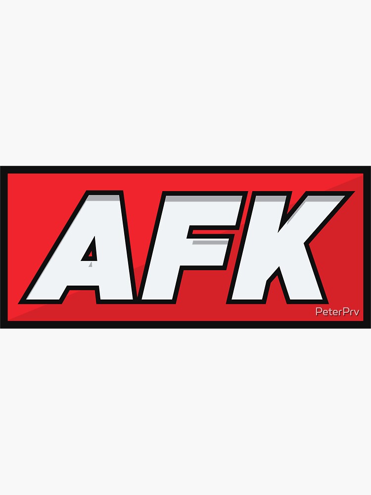 "AFK Away From Keyboard Red Logo" Sticker for Sale by PeterPrv | Redbubble