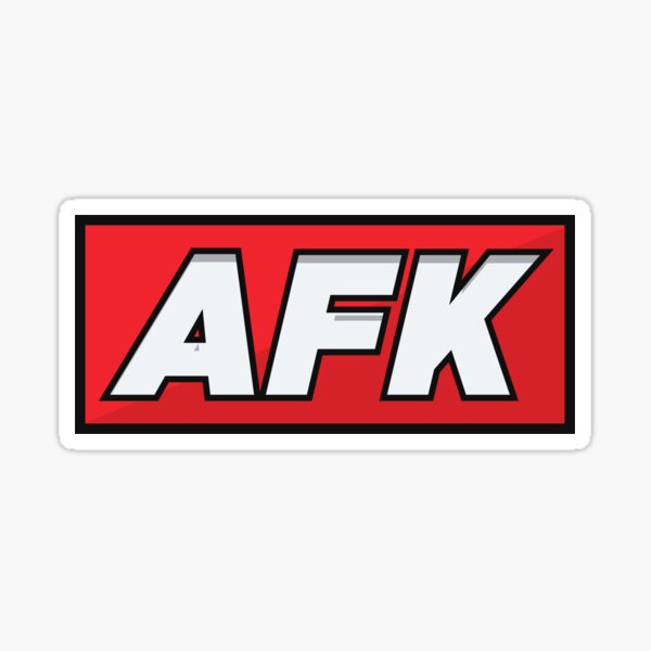 "AFK Away From Keyboard Red Logo" Sticker for Sale by PeterPrv | Redbubble
