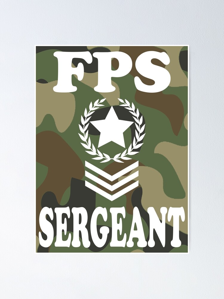 "FPS Sergeant" Poster for Sale by paladin0store | Redbubble