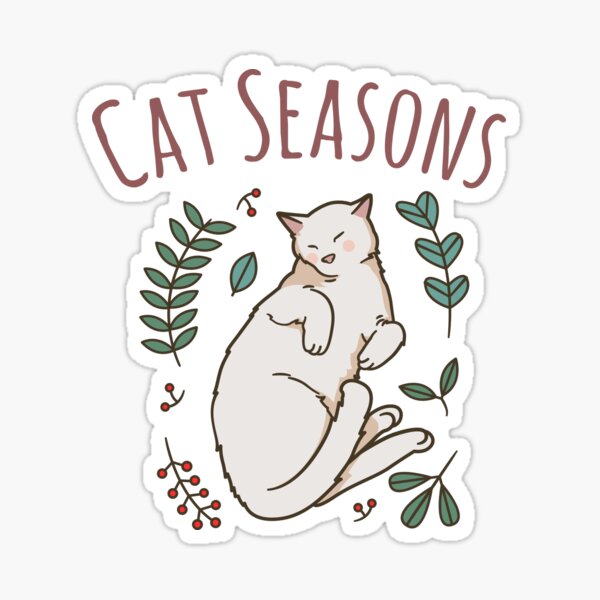 "CAT SEASONS" Sticker for Sale by GalenoBuffet | Redbubble