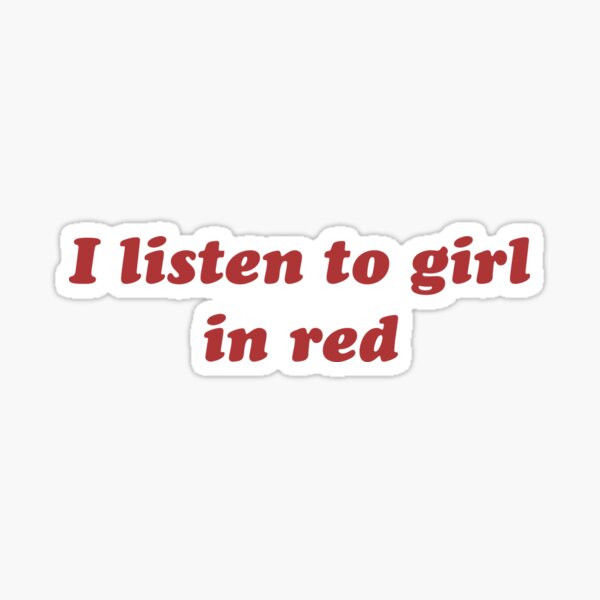 "Girl in Red" Sticker for Sale by nicole-emma | Redbubble