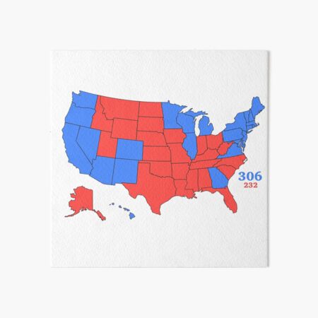 "Electoral College Map 2020 with Numbers" Art Board Print by ...