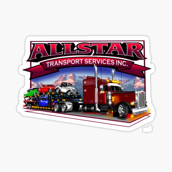 "All Star Transport Peterbilt " Sticker for Sale by liljay34 | Redbubble