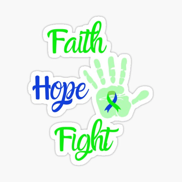 "Faith Hope Fight Motivation IIH Awareness " Sticker for Sale by Sweet ...