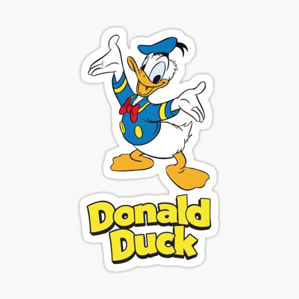 "Donald Duck Cartoon" Sticker by christvaran | Redbubble