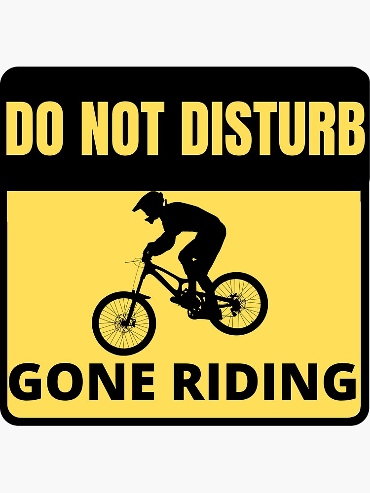 "GONE RIDING, MTB Bikers Merch, Funny MTB Apparel" Sticker for Sale by ...