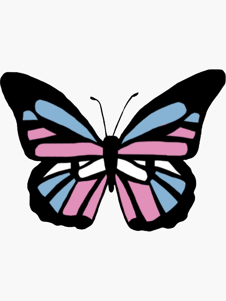 "trans butterfly colors" Sticker for Sale by jennarstickers | Redbubble