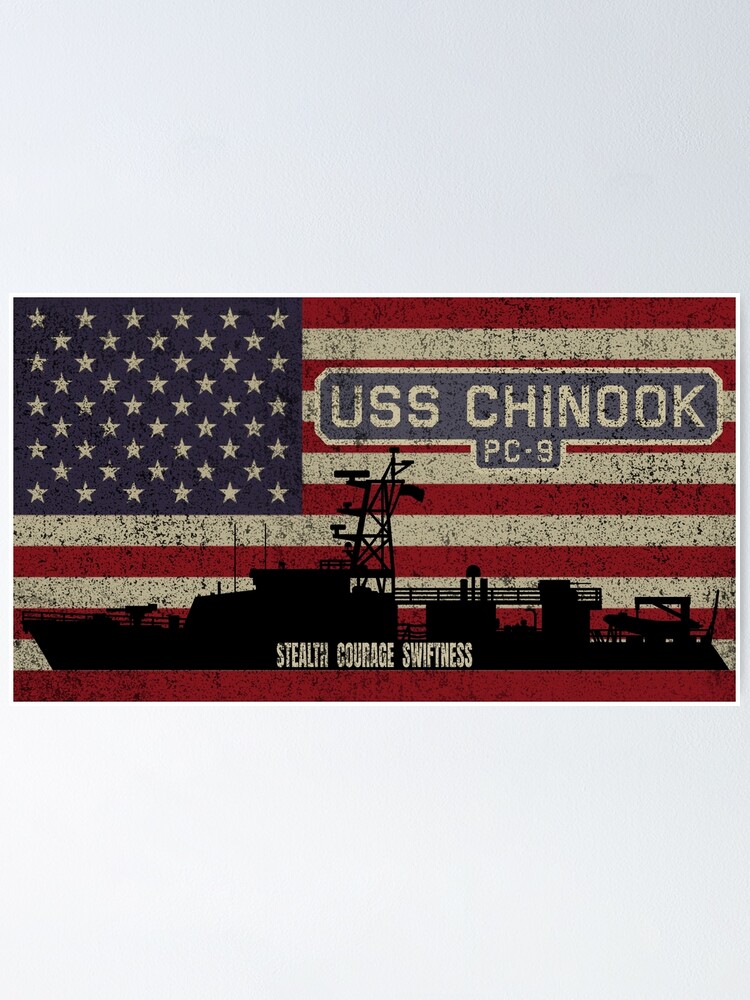 "USS Chinook PC-9 Cyclone-class Coastal Patrol Ship Vintage USA ...