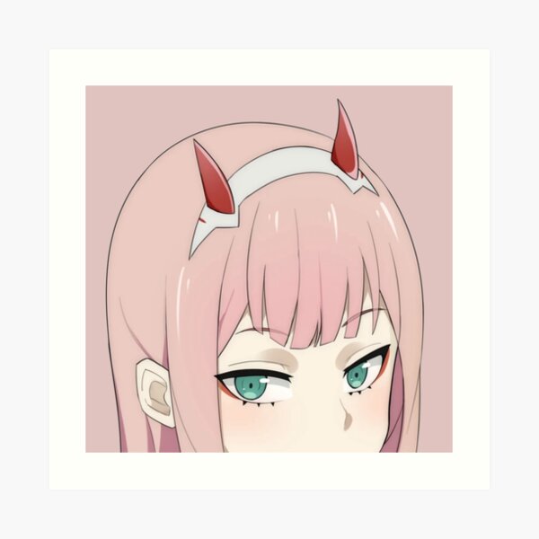 "Zero Two Peeker - Darling in the Franxx" Art Print by Kami-Anime ...