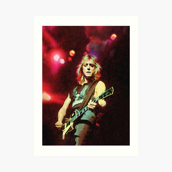 "Mick Ronson digital painting guitarist on stage " Art Print for Sale ...