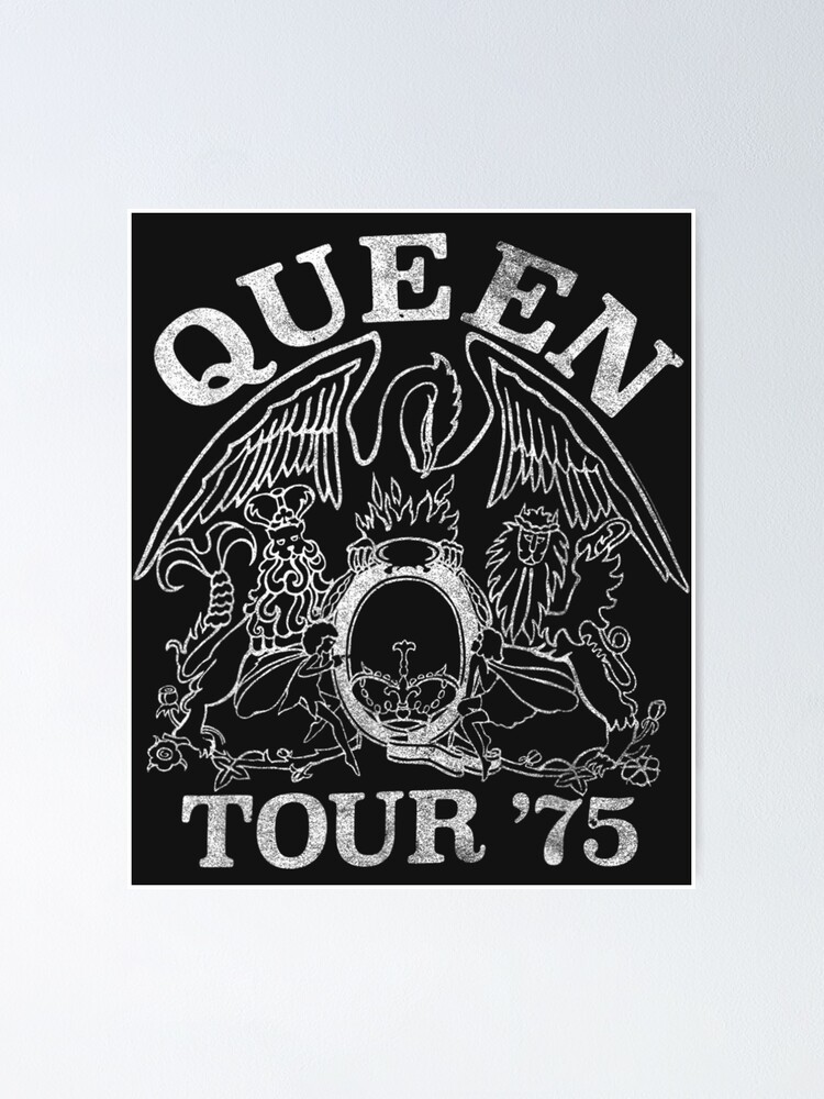 "Queen Official Tour 75 Crest Logo " Poster by PanXuegang | Redbubble