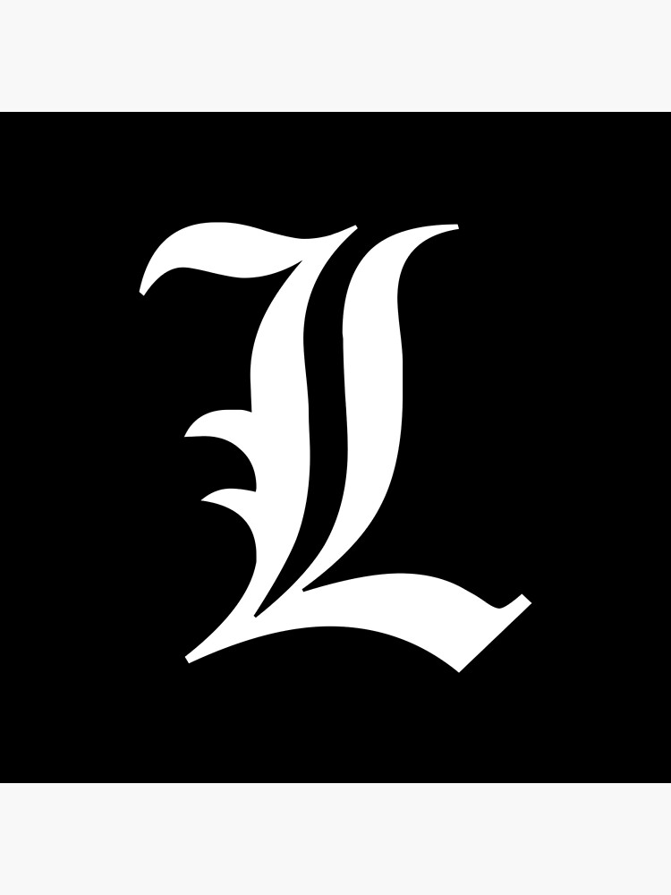 " L – Old English Initial White Letter L" Poster for Sale by Typeglyphs ...