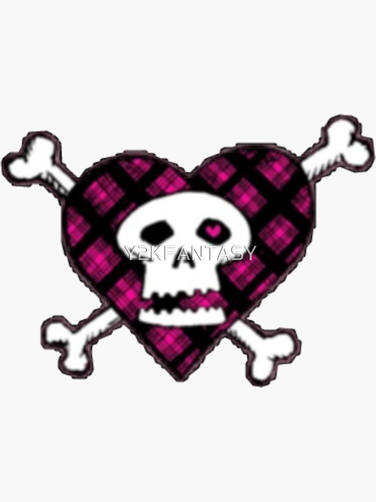 "goth y2k skull" Sticker by Y2KFANTASY | Redbubble