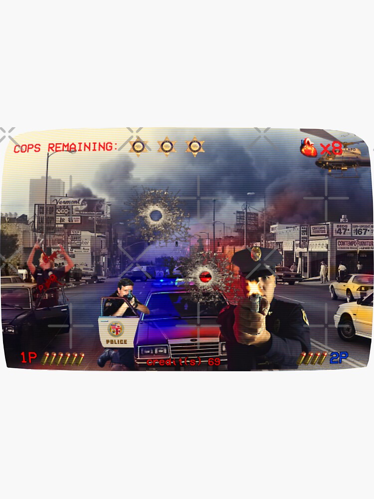 "Intense Arcade Action! / KOPKILLER5000" Sticker for Sale by 1337h4cker ...