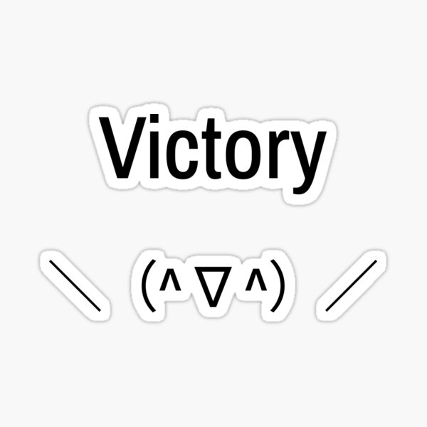 "Victory(white background)" Sticker by alkemey | Redbubble