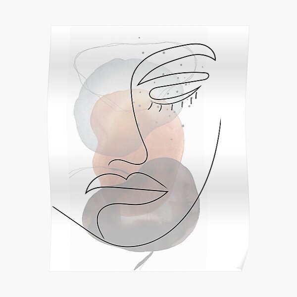 "Minimalist face" Poster for Sale by luliborrelli | Redbubble