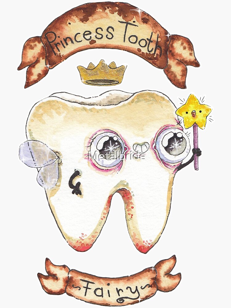 "Princess Tooth - Fairy -" Sticker for Sale by Metalbride | Redbubble