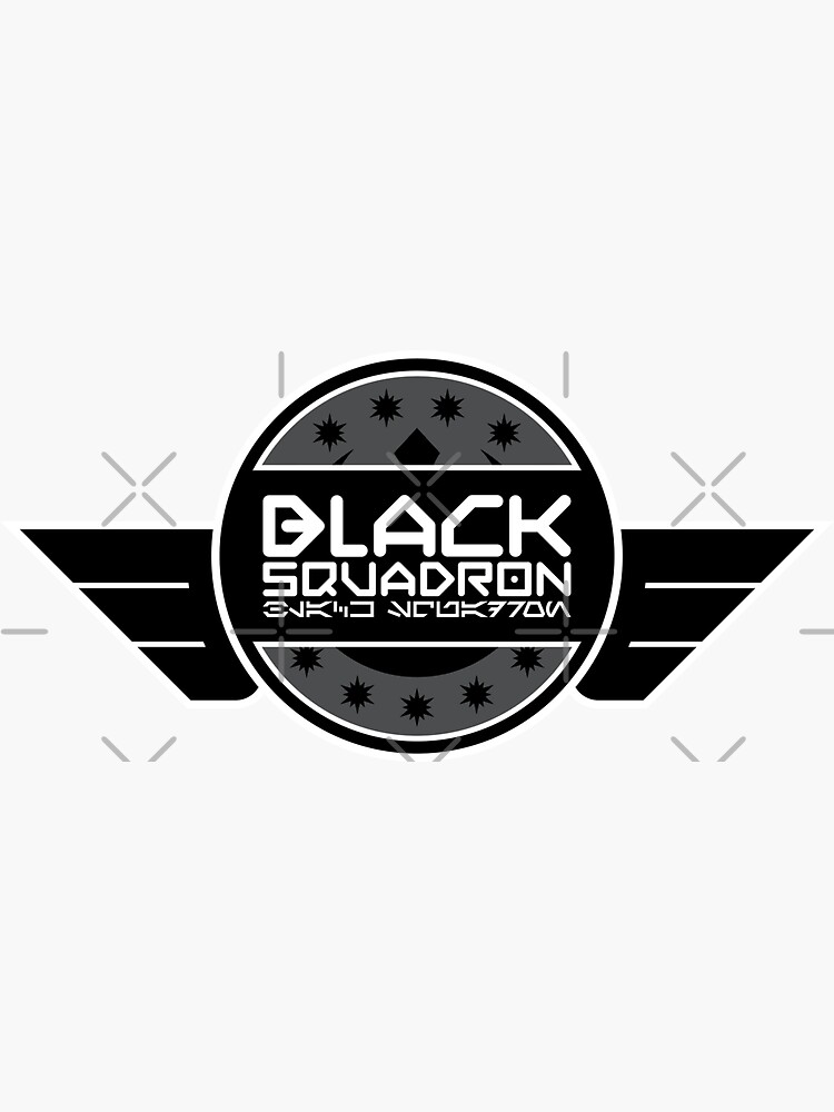 "Black Squadron Logo" Sticker by DS-181-3 | Redbubble