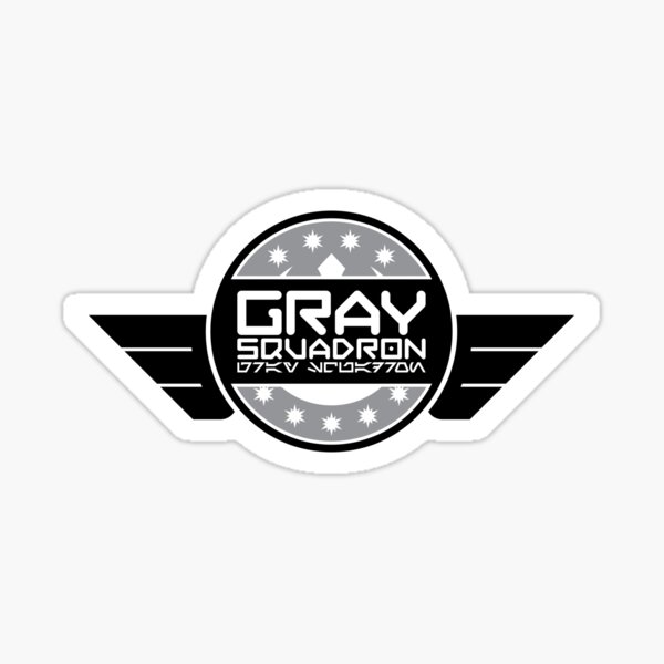 "Gray Squadron Logo" Sticker for Sale by DS-181-3 | Redbubble