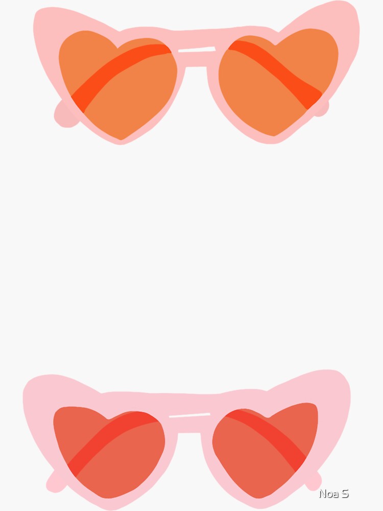 "Heart Sunglasses Sticker Pack" Sticker for Sale by NKS0819 | Redbubble