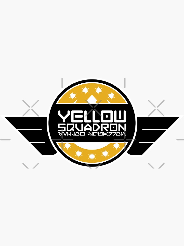 "Yellow Squadron Logo" Sticker for Sale by DS-181-3 | Redbubble