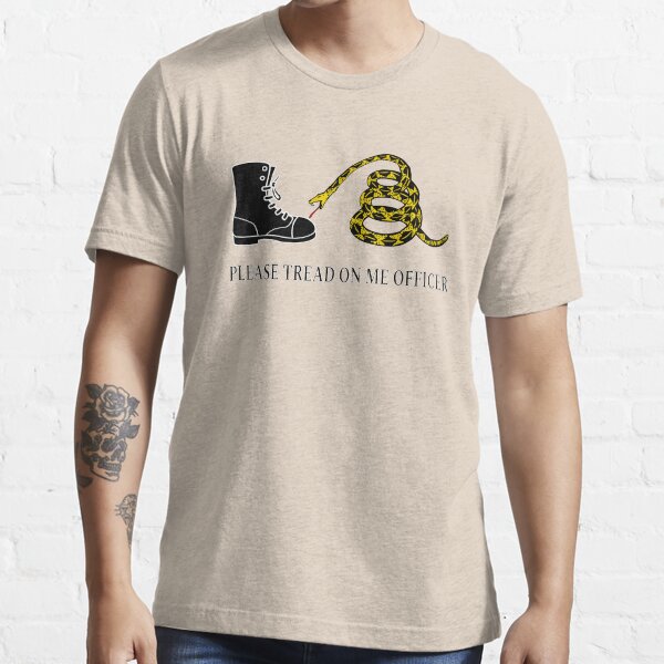 "Bootlicker Please Tread On Me Officer Don't Tread On Me Parody Flag" T-shirt by RadiantArray ...