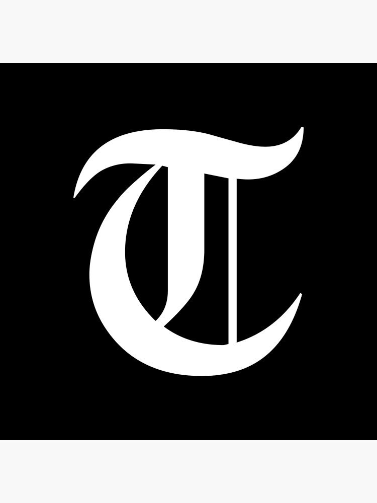 "T – Old English Initial White Letter T" Poster for Sale by Typeglyphs ...