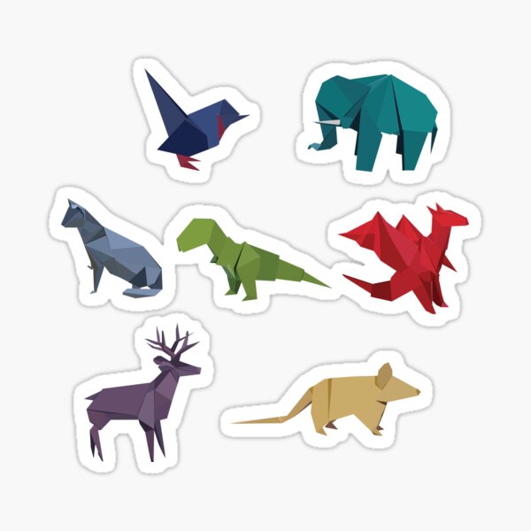 "ORIGAMI VECTORS" Sticker for Sale by MDRMDRMDR | Redbubble